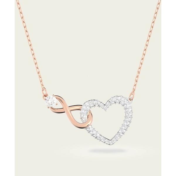 ZOZO問い合わせ番号:51342052ショップ:SWAROVSKI，スワロフスキーブランド:SWAROVSKI，スワロフスキー商品名:「公式」「スワロフスキー」Hyperbola ネックレス， インフィニティとハート， ホワイト， ミック...