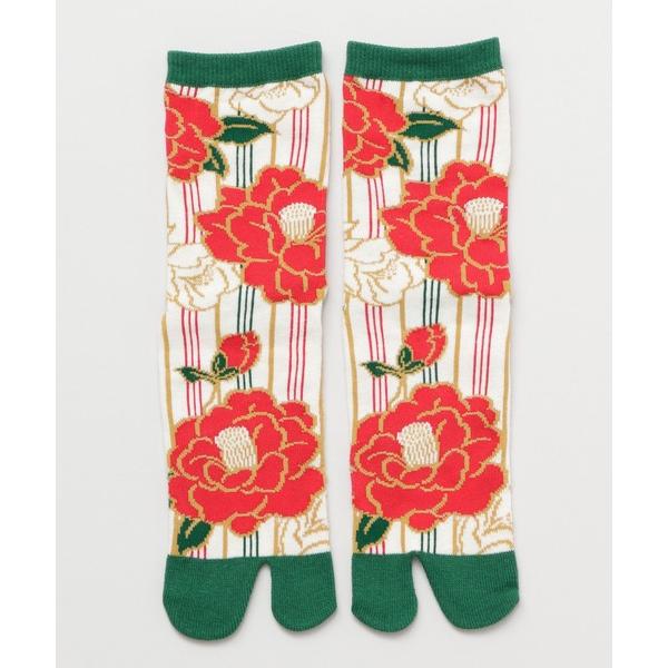 ※このアイテムは返品・交換対象外商品です。ZOZO問い合わせ番号:51619933ショップ:チャイハネ，チャイハネブランド:カヤ，カヤ商品名:【カヤ】足袋型くつ下23〜25cm 縞椿カテゴリ:レッグウェア>ソックス/靴下ブランド品番:...