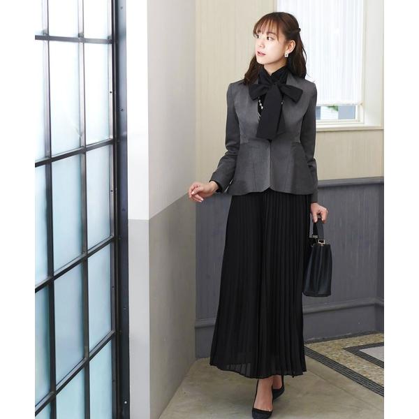 『タイムセール実施中』ZOZO問い合わせ番号:52037913ショップ:RUIRUE BOUTIQUE，ルイルエブティックブランド:RUIRUE BOUTIQUE，ルイルエブティック商品名:【洗える】ペプラムジャケット＆トップス＆シフォンワ...