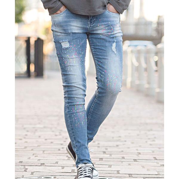 ZOZO問い合わせ番号:52277497ショップ:SILVER BULLET，シルバーバレットブランド:CavariA，キャバリア，SILVER BULLET，シルバーバレット商品名:『CavariA/キャバリア』カラーペンキ飛ばしダメージ...