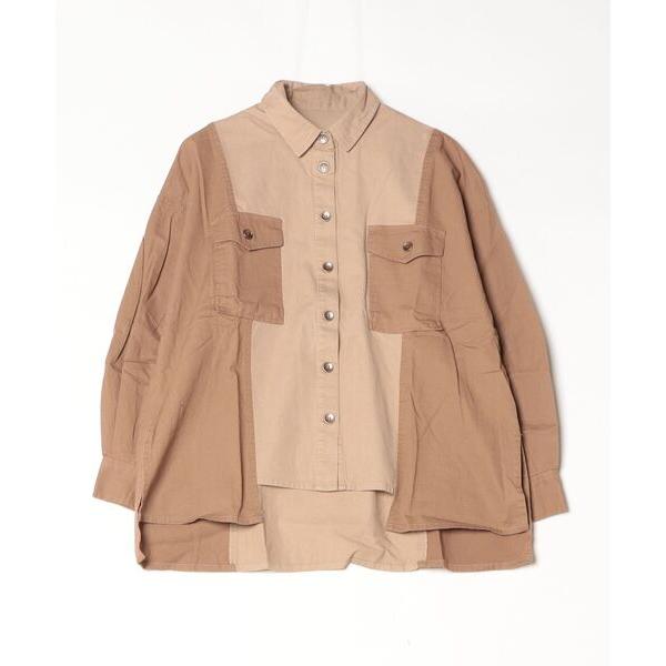 『セール実施中』ZOZO問い合わせ番号:52616972ショップ:STYLEBLOCK，スタイルブロックブランド:STYLEBLOCK，スタイルブロック商品名:ツイル配色ミリタリーシャツブラウスカテゴリ:トップス>シャツ/ブラウスブラ...