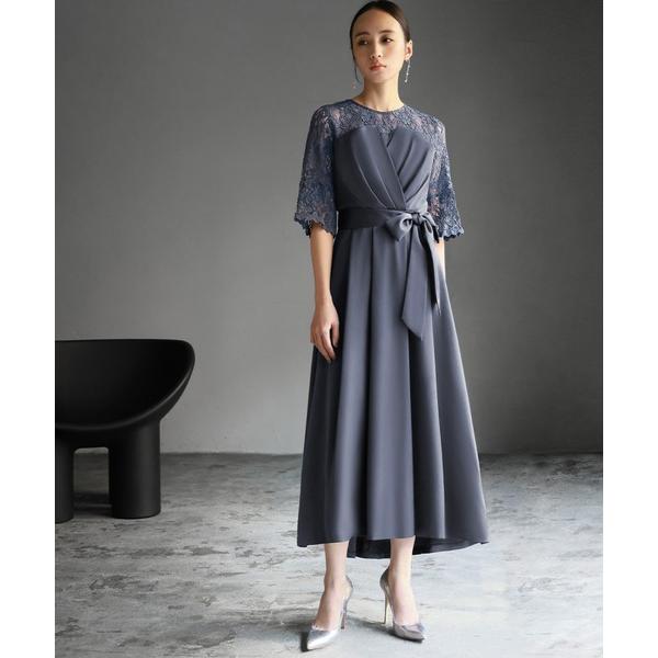 『セール実施中』ZOZO問い合わせ番号:52725873ショップ:GIRL，ガールブランド:GIRL，ガール商品名:【低身長対応】レース切替えビスチェ風イレギュラーヘム フレア ロング 結婚式 ワンピース パーティードレス オケージョンドレ...