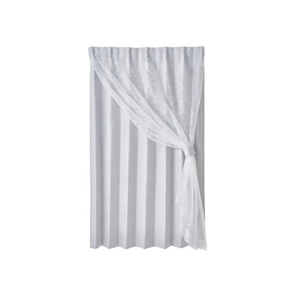 ZOZO問い合わせ番号:52759920ショップ:Francfranc，フランフランブランド:Francfranc，フランフラン商品名:ブリス×ルシーラ ダブル 既製カーテン W2000 ホワイト×ライトグレーカテゴリ:インテリア>イ...