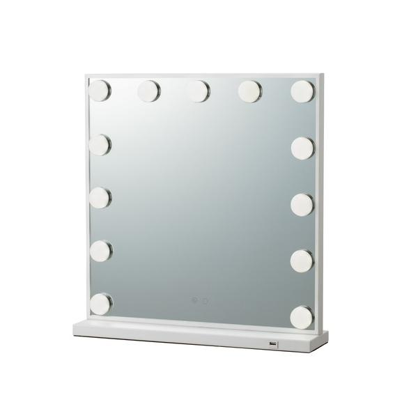 ZOZO問い合わせ番号:52760116ショップ:Francfranc，フランフランブランド:Francfranc，フランフラン商品名:エルドラド ハリウッドミラー ホワイト　調光 調色 ライト付 メイク用 USBポート付カテゴリ:インテリ...