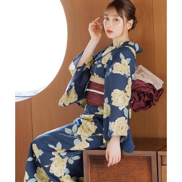 ZOZO問い合わせ番号:53025381ショップ:Dita，ディータブランド:Dita，ディータ商品名:1人で着られる浴衣5点セット 和歌山染工日本染め（ゆかた・しわへこ帯・下駄・着付け本・腰ひも）【K】カテゴリ:水着/着物・浴衣>浴...