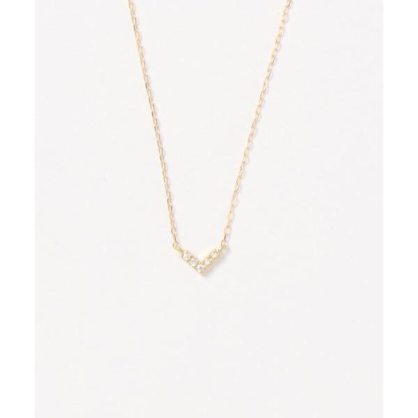 ZOZO問い合わせ番号:53030763ショップ:con affetto，コンアフェットブランド:con affetto(original)，コン アフェット商品名:K18ダイヤVラインネックレスカテゴリ:アクセサリー>ネックレスブラ...