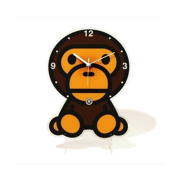 ZOZO問い合わせ番号:53393740ショップ:A BATHING APE，ア ベイシング エイプブランド:A BATHING APE，アベイシングエイプ商品名:BABY MILO WALL CLOCKカテゴリ:インテリア>置時計ブ...