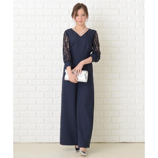 『タイムセール実施中』ZOZO問い合わせ番号:53466075ショップ:Lace Ladies，レースレディースブランド:Lace Ladies，レースレディース商品名:レース七分袖オールインワン・ワイドパンツドレスカテゴリ:ワンピース/ド...