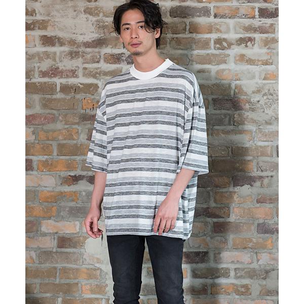 ZOZO問い合わせ番号:53629647ショップ:SILVER BULLET，シルバーバレットブランド:Vicci，ビッチ，SILVER BULLET，シルバーバレット商品名:『vicci/ヴィッチ』ボーダー柄ドロップショルダー5分袖ニット...