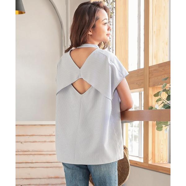 ZOZO問い合わせ番号:53710434ショップ:kobelettuce，コウベレタスブランド:KOBE LETTUCE，コウベレタス商品名:バックオープンデザインブラウスカテゴリ:トップス>シャツ/ブラウスブランド品番:C4762素...