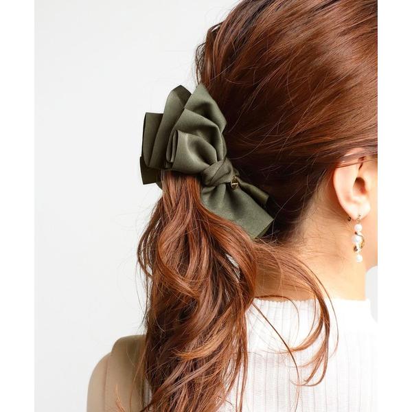 ZOZO問い合わせ番号:53746374ショップ:ANEMONE，アネモネブランド:ANEMONE，アネモネ商品名:シックカラーリボンのサテンバナナクリップカテゴリ:ヘアアクセサリー>バレッタ/ヘアクリップブランド品番:M158000...