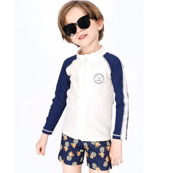 『タイムセール実施中』※このアイテムは返品・交換対象外商品です。ZOZO問い合わせ番号:53787479ショップ:TeddyShop，テディショップブランド:TeddyShop，テディショップ商品名:キッズスクール水着 長袖ラッシュガード+...