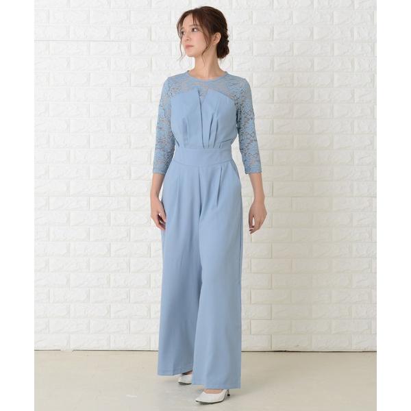 『タイムセール実施中』ZOZO問い合わせ番号:53866452ショップ:Lace Ladies，レースレディースブランド:Lace Ladies，レースレディース商品名:七分袖レース パンツドレス パーティードレスカテゴリ:ワンピース/ドレ...