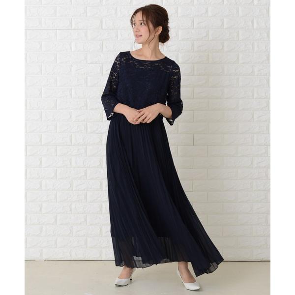 『タイムセール実施中』ZOZO問い合わせ番号:53866458ショップ:Lace Ladies，レースレディースブランド:Lace Ladies，レースレディース商品名:レース七分袖プリーツデザインロングワンピースドレスカテゴリ:ワンピース...