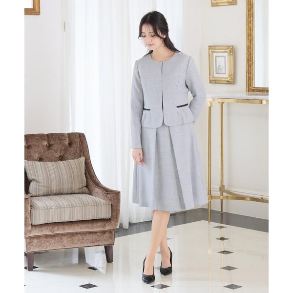 ZOZO問い合わせ番号:53926146ショップ:PourVous，プールヴーブランド:PourVous，プールヴー商品名:クラシカルワンピーススーツジャケットセット(2点セット) ワンピース スカート セレモニースーツ/ 入学式 卒業式 ...