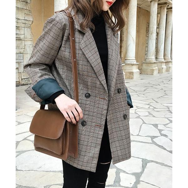 『タイムセール実施中』ZOZO問い合わせ番号:53956465ショップ:Doula Doula，ドゥーラドゥーラブランド:Bifrost，ビフレスト商品名:チェック柄テーラードジャケットカテゴリ:ジャケット/アウター>テーラードジャケ...