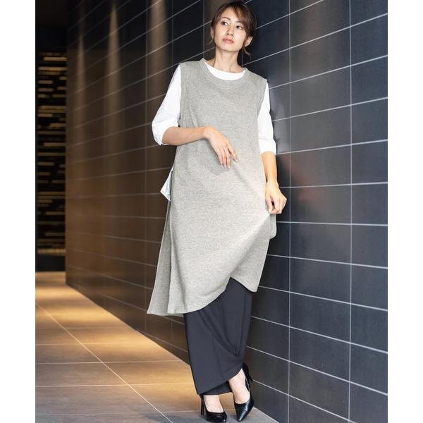 『タイムセール実施中』ZOZO問い合わせ番号:54012176ショップ:mili an deni，ミリアンデニブランド:mili an deni，ミリアンデニ商品名:ストレッチ起毛サイドスリットロングニットベストカテゴリ:トップス>ベ...