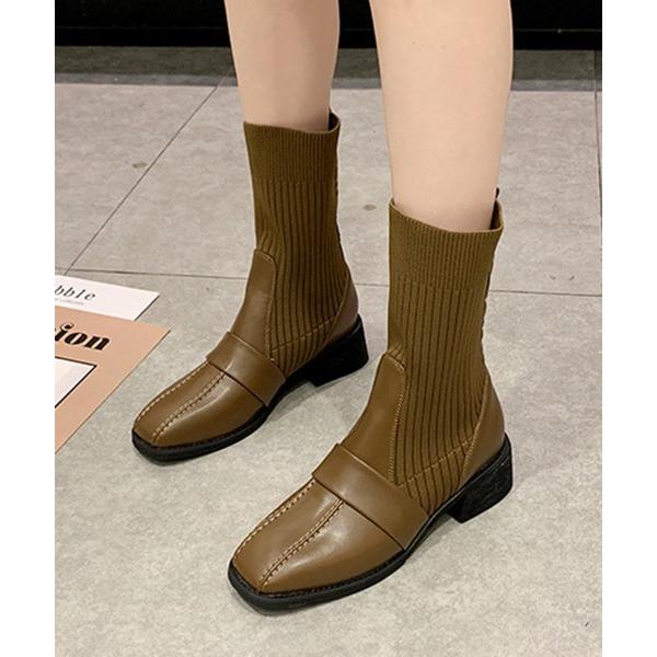 『タイムセール実施中』ZOZO問い合わせ番号:54018438ショップ:STYLEBLOCK，スタイルブロックブランド:STYLEBLOCK，スタイルブロック商品名:PUレザー切替ソックスブーツカテゴリ:シューズ>ブーツブランド品番:...
