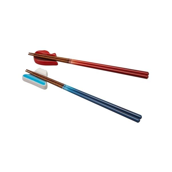 ZOZO問い合わせ番号:54027701ショップ:Le Creuset，ル・クルーゼブランド:Le Creuset，ルクルーゼ商品名:スクエア・チョップスティック  ペアセット　チェリーレッド＆マリンブルーカテゴリ:食器/キッチン>食...