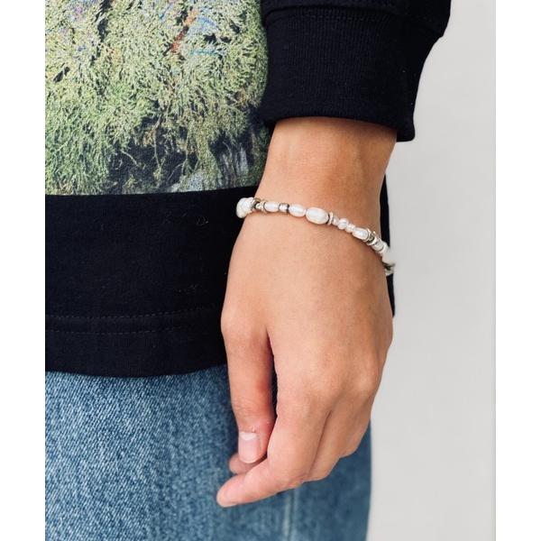 ZOZO問い合わせ番号:54142441ショップ:MR.OLIVE，ミスターオリーブブランド:amp japan，アンプジャパン商品名:【ユニセックス】メタルビーズ x パール ブレスレットカテゴリ:アクセサリー>ブレスレットブランド...