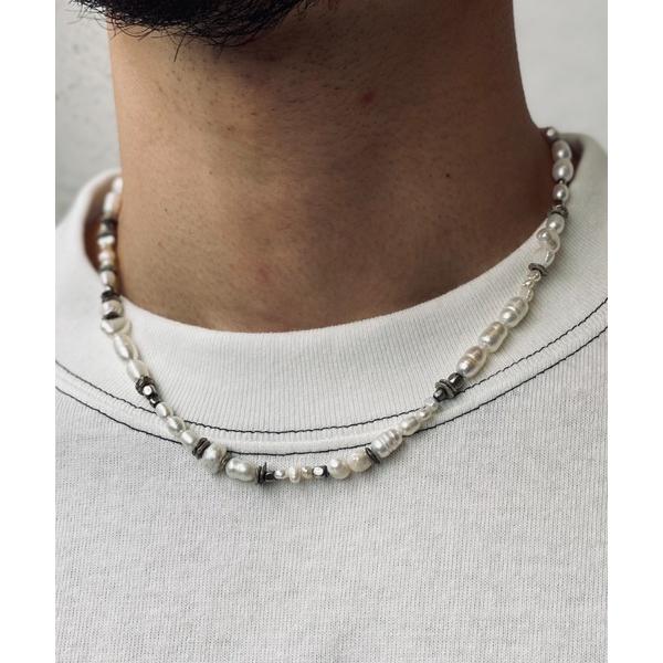 ZOZO問い合わせ番号:54142610ショップ:MR.OLIVE，ミスターオリーブブランド:amp japan，アンプジャパン商品名:【ユニセックス】メタルビーズxパール ネックレスカテゴリ:アクセサリー>ネックレスブランド品番:N...