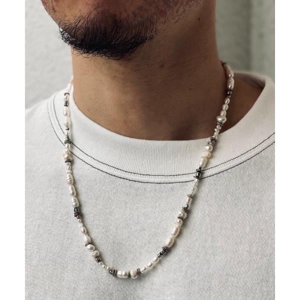 ZOZO問い合わせ番号:54142720ショップ:MR.OLIVE，ミスターオリーブブランド:amp japan，アンプジャパン商品名:【ユニセックス】メタルビーズxパール ロングネックレスカテゴリ:アクセサリー>ネックレスブランド品...