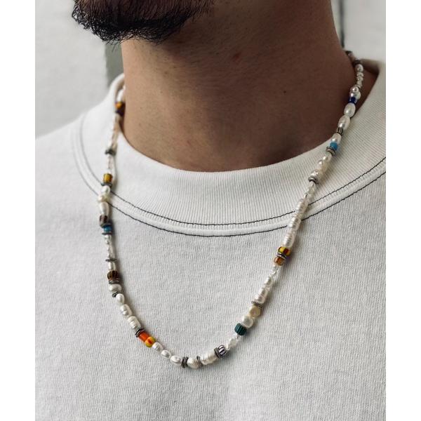 ZOZO問い合わせ番号:54142742ショップ:MR.OLIVE，ミスターオリーブブランド:amp japan，アンプジャパン商品名:【ユニセックス】アフリカンビーズxパール ロングネックレスカテゴリ:アクセサリー>ネックレスブラン...