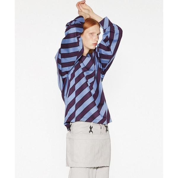 『セール実施中』ZOZO問い合わせ番号:54270136ショップ:SHAREEF，シャリーフブランド:SHAREEF，シャリーフ商品名:BIAS LINE JQ L/S PULL OVERカテゴリ:トップス>Tシャツ/カットソーブラン...