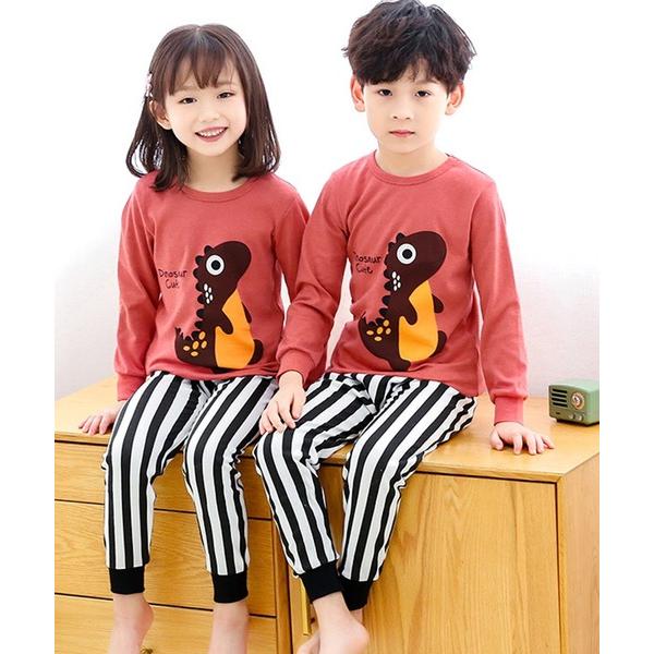 『タイムセール実施中』ZOZO問い合わせ番号:54826630ショップ:TeddyShop，テディショップブランド:DAY CLOSET，デイ クローゼット商品名:キッズ　長袖プリント柄リラックスコットンルームウェアパジャマ 上下2点セット...