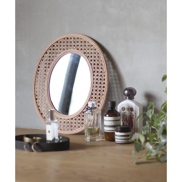 ZOZO問い合わせ番号:55052313ショップ:a.depeche，アデペシュブランド:a.depeche，アデペシュ商品名:mure rattan mirror tricot oval / ミュレ ラタンミラーカテゴリ:インテリア&gt...