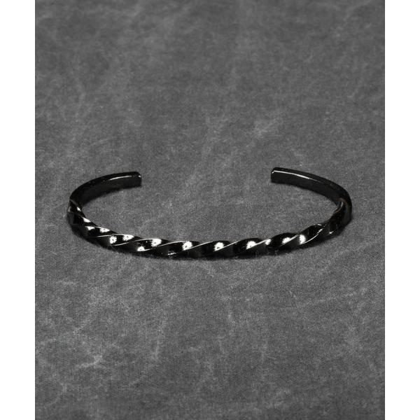 ZOZO問い合わせ番号:55213931ショップ:SABLE CLUTCH，セーブルクラッチブランド:SABLE CLUTCH，セーブルクラッチ商品名:TWIST BANGLE-DARK FINISHEDカテゴリ:アクセサリー>バング...