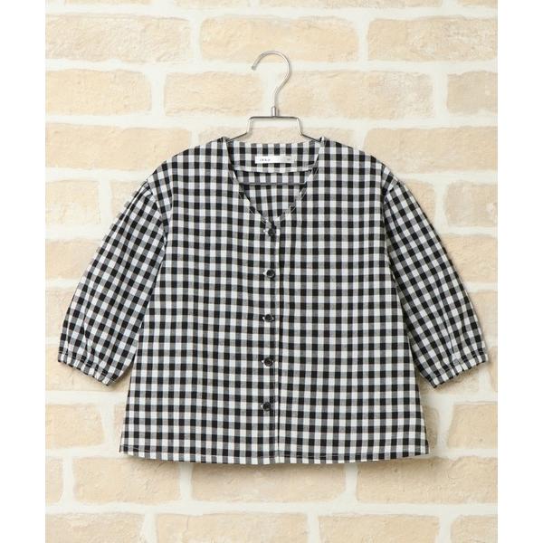 『タイムセール実施中』ZOZO問い合わせ番号:55394958ショップ:ikka LOUNGE，イッカラウンジブランド:ikka，イッカ商品名:【キッズ】ギンガムチェックバルーンスリーブブラウス（120~160cm）カテゴリ:トップス&gt...