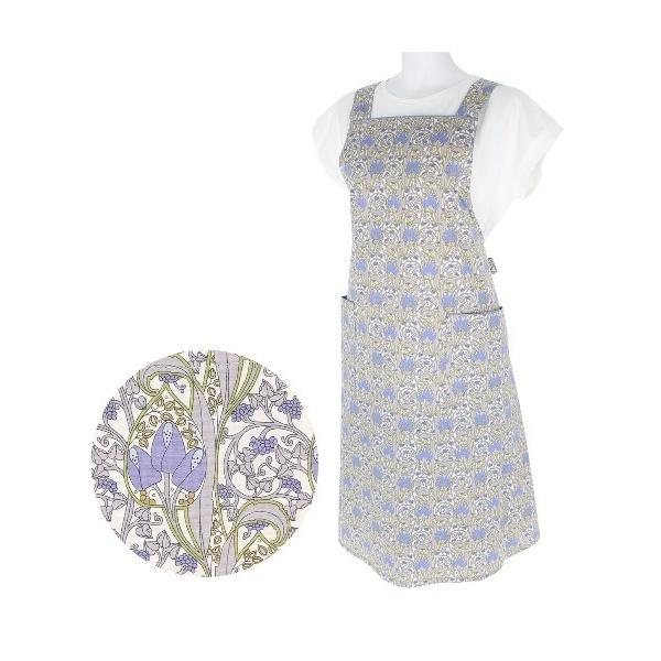 ZOZO問い合わせ番号:55396137ショップ:NAIGAI，ナイガイブランド:NAIGAI，ナイガイ商品名:LICIE MADE WITH LIBERTY FABRIC 40ブロード 綿100% イスミニ 後結び ロングエプロン 小さめ...