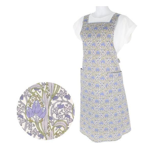 ZOZO問い合わせ番号:55396138ショップ:NAIGAI，ナイガイブランド:NAIGAI，ナイガイ商品名:LICIE MADE WITH LIBERTY FABRIC 40ブロード 綿100% イスミニ 後結び ロングエプロン 705...