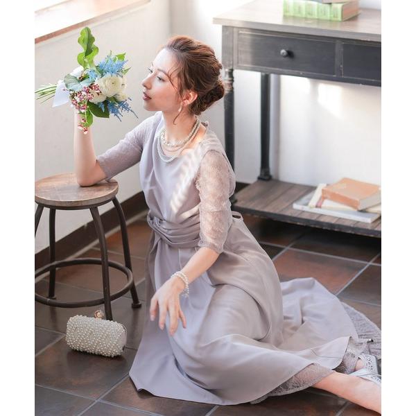 『タイムセール実施中』ZOZO問い合わせ番号:55441729ショップ:bflat，ビーフラットブランド:niana，ニアナ，Fashion Letter，ファッションレター商品名:袖レースウエストモチーフワンピース 結婚式ドレスカテゴリ:...