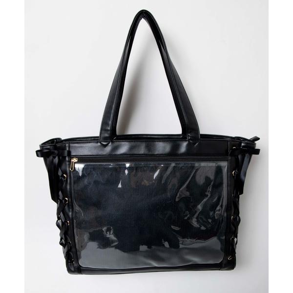 ZOZO問い合わせ番号:55494826ショップ:WEGO，ウィゴーブランド:WEGO，ウィゴー商品名:WEGO/【Lサイズ】レースアップ痛バッグカテゴリ:バッグ>トートバッグブランド品番:WG21SP01-G0002素材:[表地]ポ...