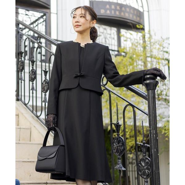 『セール実施中』ZOZO問い合わせ番号:55530858ショップ:CARETTE，カレットブランド:CARETTE，カレット商品名:【喪服・礼服】洗えるブラックフォーマルスーツ ジャケットと前開きロングワンピースのセットカテゴリ:フォーマル...