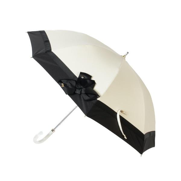 ZOZO問い合わせ番号:55531734ショップ:MOONBAT，ムーンバットブランド:LANVIN en Bleu，ランバンオンブルー，MOONBAT，ムーンバット商品名:遮光 晴雨兼用日傘　切り継ぎビジューリボンカテゴリ:ファッション雑...