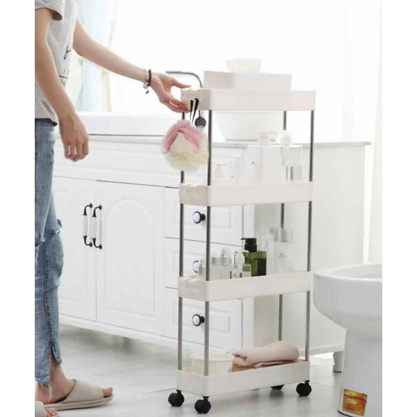 『セール実施中』ZOZO問い合わせ番号:55634910ショップ:aimoha，アイモハブランド:aimoha，アイモハ商品名:可動式4段収納ラックカートカテゴリ:インテリア>収納グッズブランド品番:wdwD010563a素材:pp+...