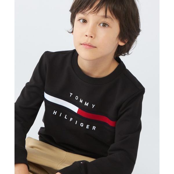 ZOZO問い合わせ番号:55668983ショップ:TOMMY HILFIGER，トミー ヒルフィガーブランド:TOMMY HILFIGER，トミーヒルフィガー商品名:【80~160cm展開】フラッグロゴトレーナーカテゴリ:トップス>ス...