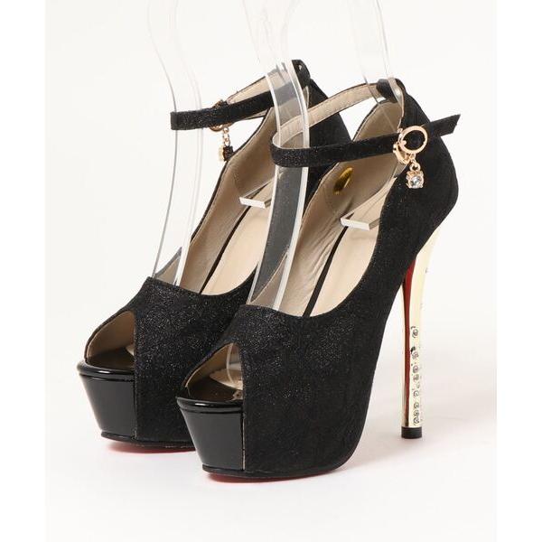 『タイムセール実施中』ZOZO問い合わせ番号:55948796ショップ:Mafmof，マフモフブランド:Elvis Luce，エルビスルーチェ商品名:ElvisLuce(エルビスルーチェ) オープントゥアンクルストラップストーム入り厚底 パ...