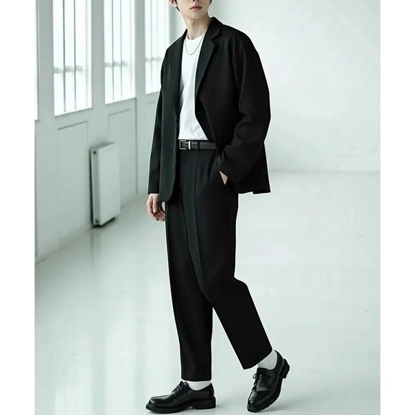 『タイムセール実施中』ZOZO問い合わせ番号:56271077ショップ:SITRY，シトリーブランド:SITRY，シトリー商品名:SITRY Tailored Jacket Setup/別注 ポリトロ テーラードジャケット＆タックテーパード...