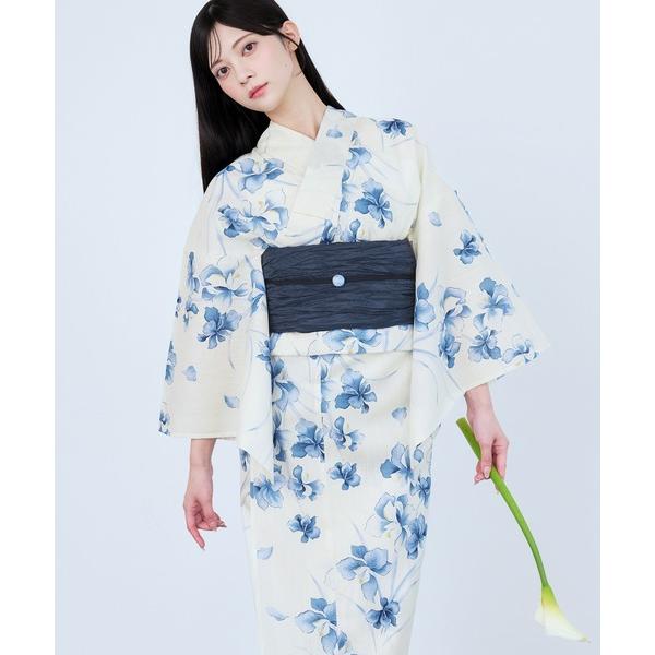 ZOZO問い合わせ番号:56425277ショップ:Dita，ディータブランド:Dita，ディータ商品名:1人で着られる浴衣5点セット 和歌山染工日本染め（ゆかた・しわへこ帯・下駄・着付け本・腰ひも）【K】カテゴリ:水着/着物・浴衣>浴...