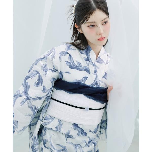 ZOZO問い合わせ番号:56425592ショップ:Dita，ディータブランド:Dita，ディータ商品名:1人で着られる浴衣5点セット 和歌山染工日本染め（ゆかた・しわへこ帯・下駄・着付け本・腰ひも）【K】カテゴリ:水着/着物・浴衣>浴...