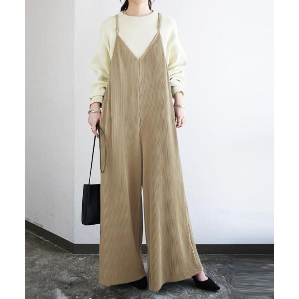 『タイムセール実施中』ZOZO問い合わせ番号:56569782ショップ:and it_，アンドイットブランド:and it_，アンドイット商品名:セルフカットプリーツワイドサロペットカテゴリ:オールインワン・サロペット>サロペット/オ...