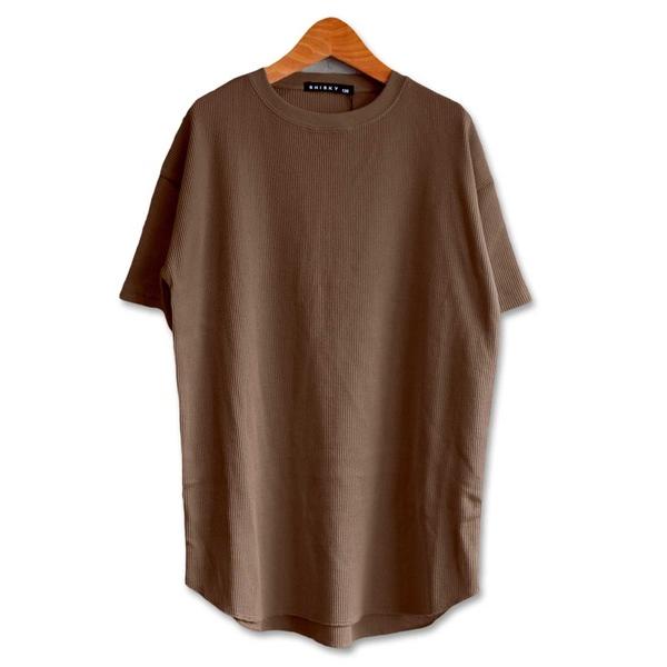 『タイムセール実施中』ZOZO問い合わせ番号:56605269ショップ:THE CASUAL，カジュアルブランド:THE CASUAL，カジュアル商品名:ビッグシルエットワッフルワンピース Tシャツ キッズカテゴリ:ワンピース/ドレス&gt...