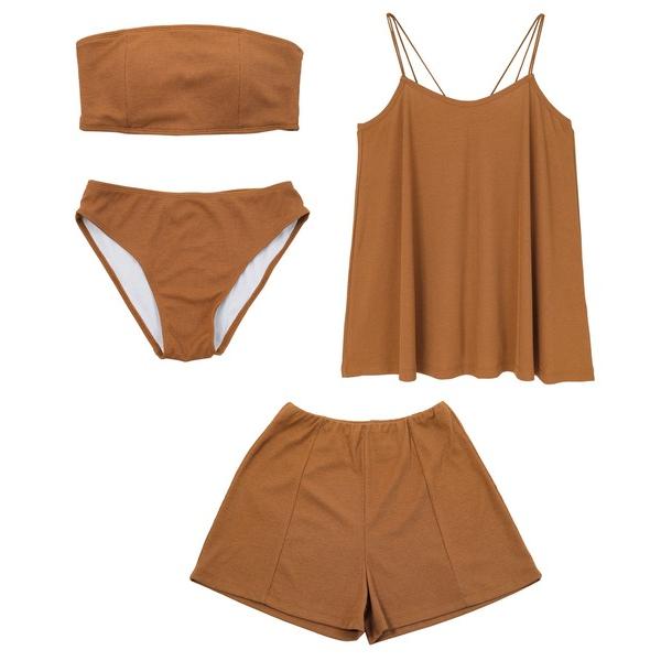 『タイムセール実施中』※このアイテムは返品・交換対象外商品です。ZOZO問い合わせ番号:56783711ショップ:titivate，ティティベイトブランド:SEA DRESS，シードレス商品名:キャミソール付ビキニ/水着4点セットカテゴリ:...