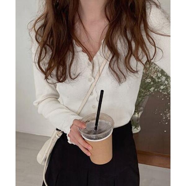 『タイムセール実施中』ZOZO問い合わせ番号:57106384ショップ:Doula Doula，ドゥーラドゥーラブランド:Girly Doll，ガーリードール商品名:メロウ加工リブカーディガンカテゴリ:トップス>カーディガン/ボレロブ...