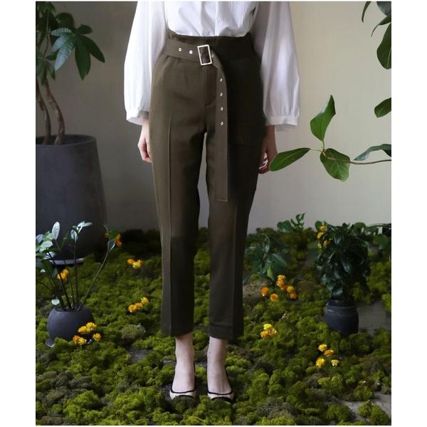 『タイムセール実施中』ZOZO問い合わせ番号:57110242ショップ:DRESSLAVE，ドレスレイブブランド:DRESSLAVE，ドレスレイブ商品名:rayon wool tapared work pants(ベルト付きワークテイストテ...