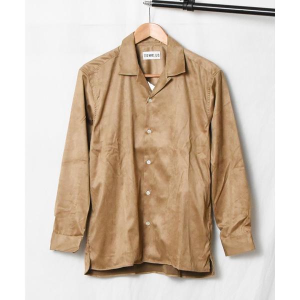 『セール実施中』ZOZO問い合わせ番号:58062525ショップ:ONE DAY KMC，ワンデイケイエムシーブランド:ONE DAY KMC ，ワンデイケーエムシー商品名:【-It is what it is-】フェイクスウェード開襟シャ...